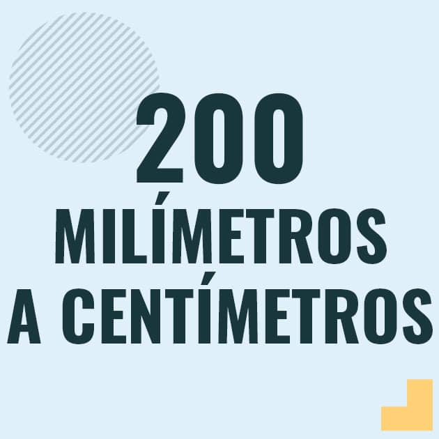Como Pasar 200 Milimetros A Centimetros 200 Mm A Cm 